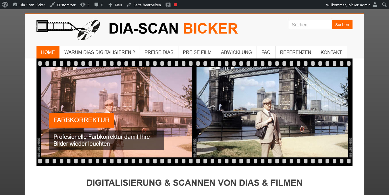 Dia digtalisieren - Film & Video Digitalisierung - Dia-Scan Bicker